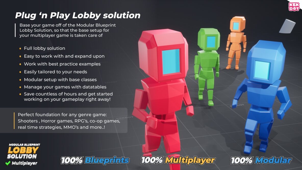 Multiplayer Blueprint Lobby Solution – Template – By Kekdot 5.3 VIP - Unreal