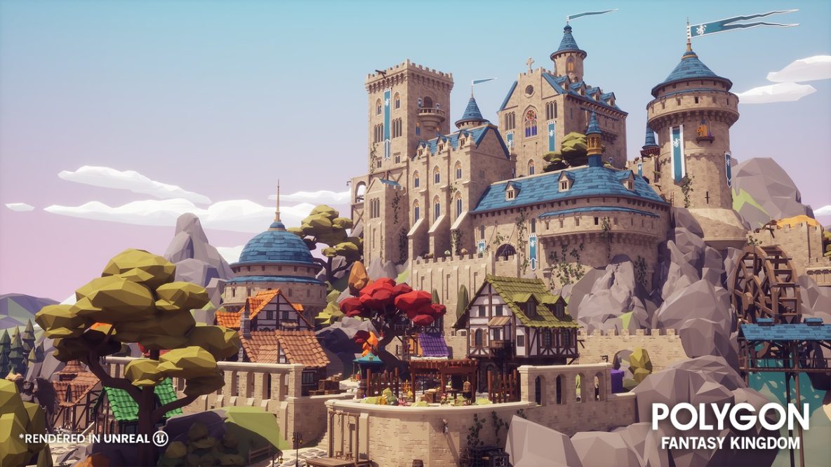 POLYGON – Fantasy Kingdom – Kitbash with modular castle and environments models 4.27 VIP - Unreal