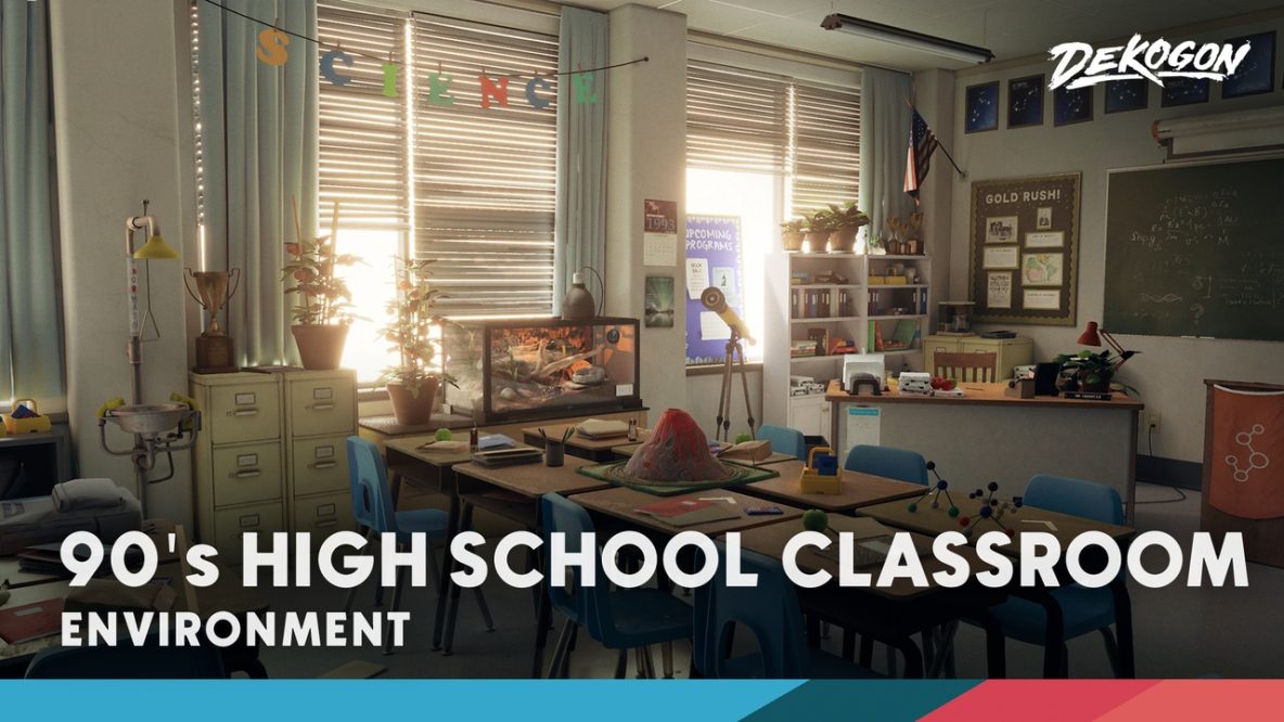 High school Science Lab Classroom – 90’s themed (Day/Night Lighting) 5. ...