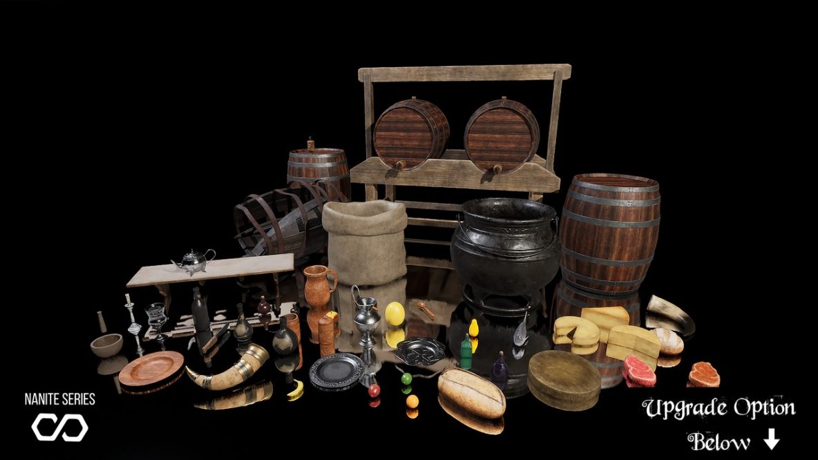 (Nanite) Medieval Food & Dining Kit – Food Props (Food, Medieval Props ...