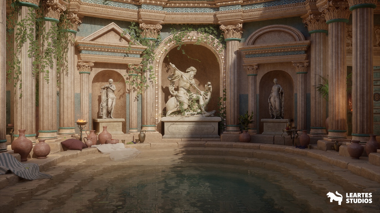 Neptune’s Roman Bath ( Roman Roman Baths Neptune Roman Medieval Greek ...