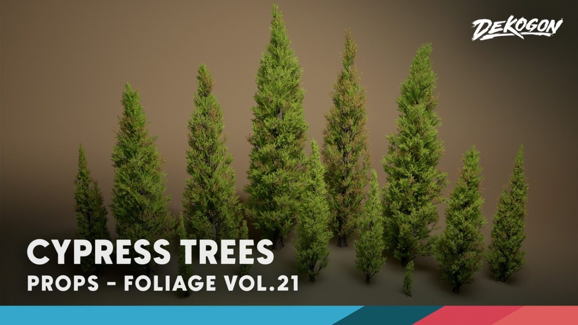Foliage VOL.21 – Cypress Trees ( Low Poly) 5.5 - Unreal