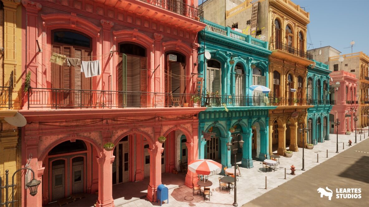 Havana Street Environment ( Havana Cuba Streets 3d Environment Exterior ...
