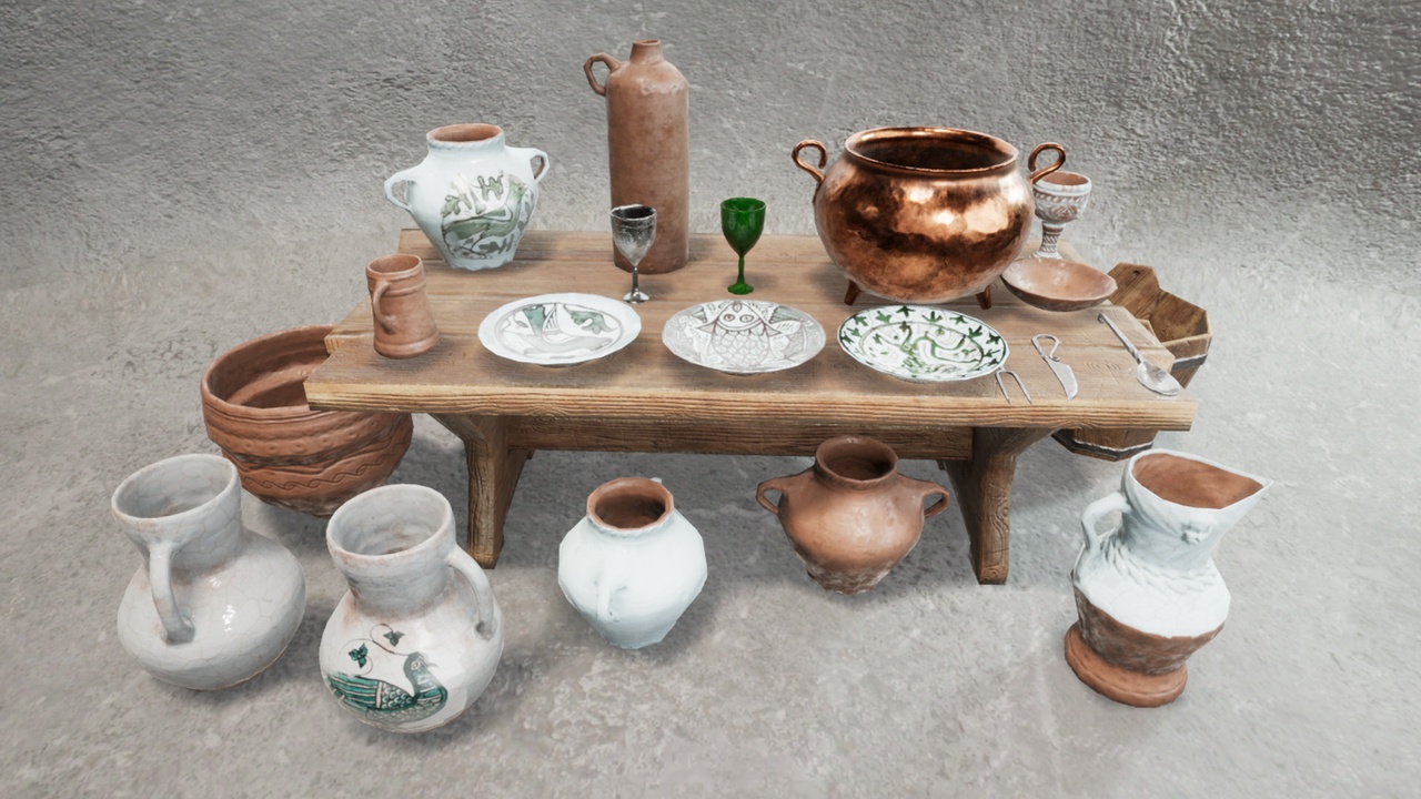 Medieval Kitchen Tableware 5.0 - Unreal