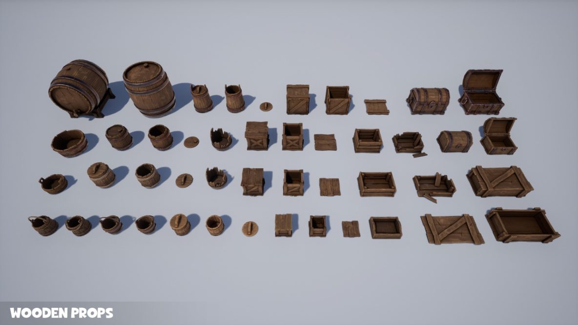 Wooden Props 5.7 - Unreal